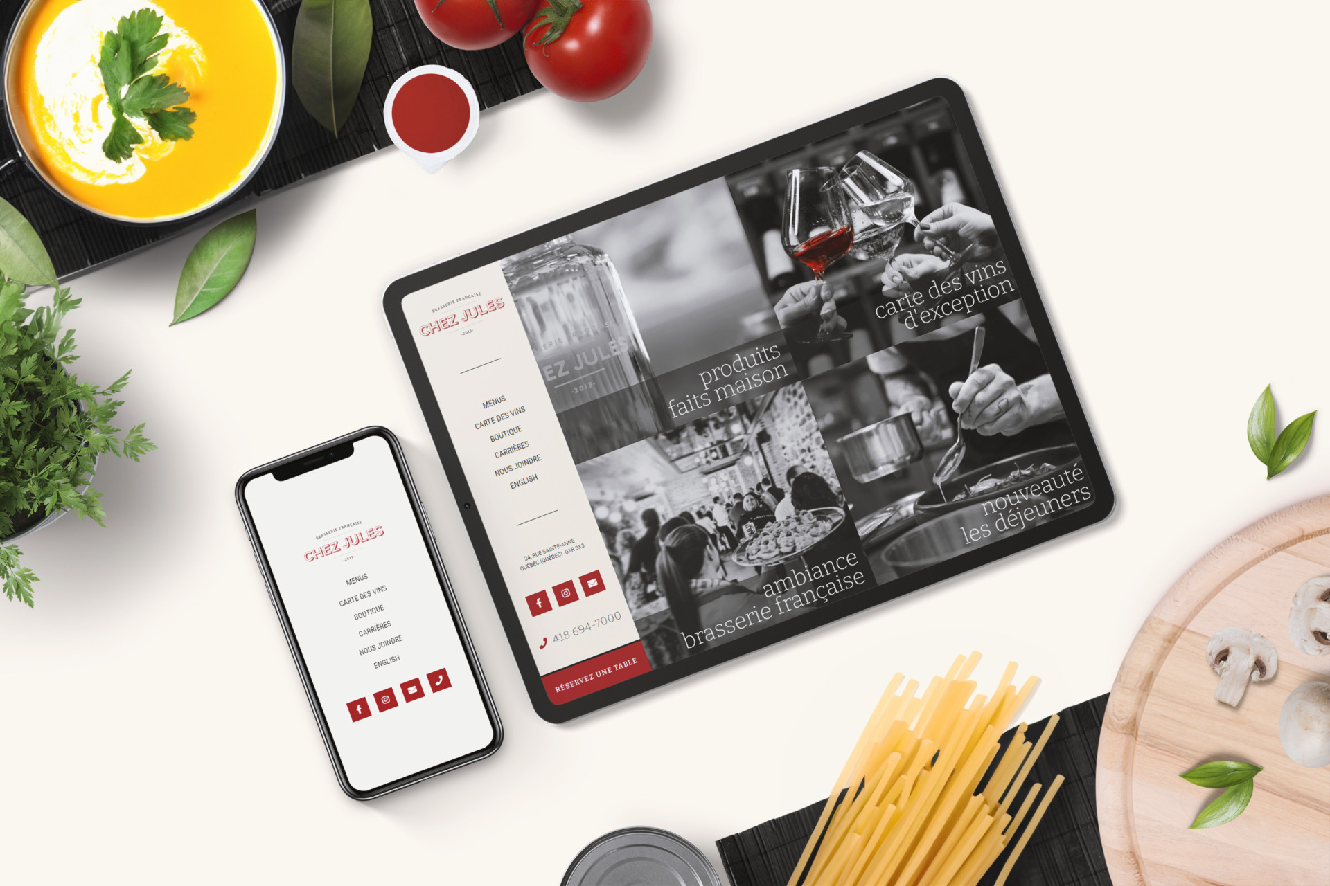 Nouveau Design au Menu - Brasserie Française chez Jules